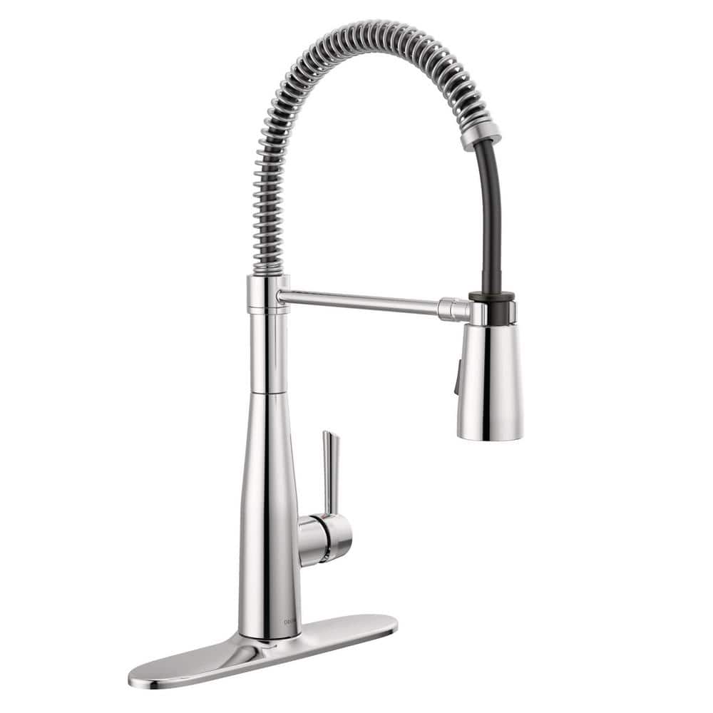 Delta Essa Single Handle Pull Down Sprayer Kitchen Faucet with Spring ...