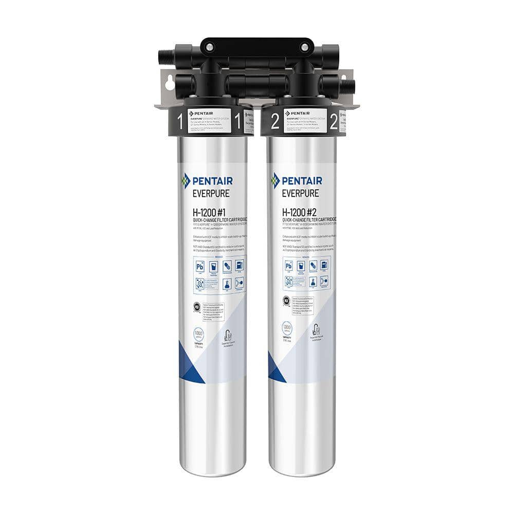 PENTAIR Everpure H-1200 Under Sink Drinking Water Filtration System in ...