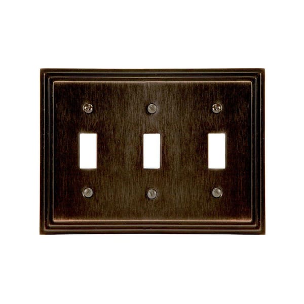 Reviews for Hampton Bay Tiered 3-Gang Aged Bronze Toggle Metal Wall ...