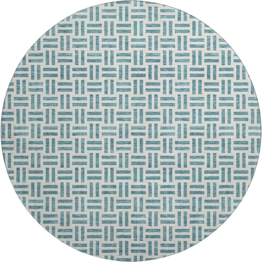 Addison Rugs Mayfield Premium Machine Washable Abstract AMF978 Teal 8 ...