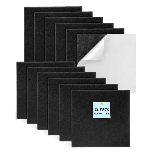 12-Pack Felt Bulletin Board Tiles 11.8x11.8 Inches Wall Organizer with ...