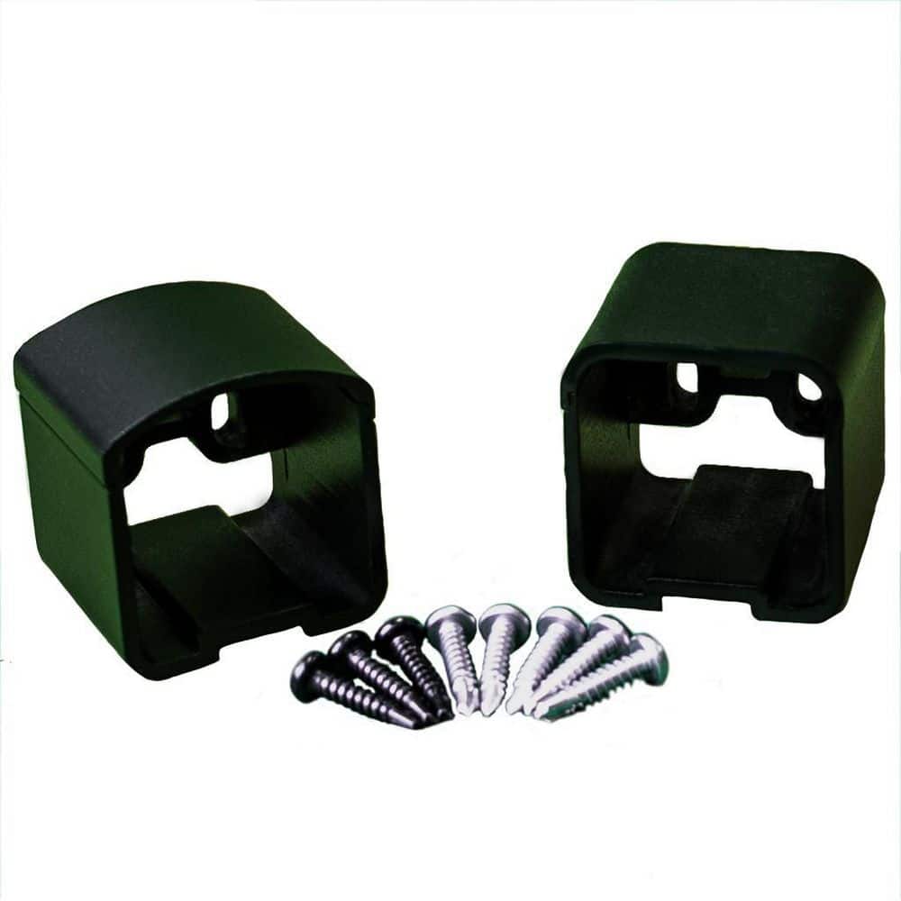 Pegatha Contemporary Black Aluminum Textured Level Bracket Kit (2-Piece ...