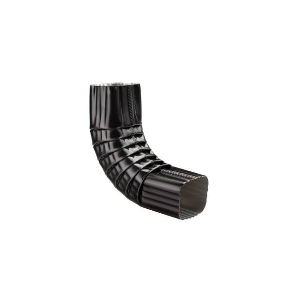 PEAK 2 in. x 3 in. Black Aluminum Downpipe A-Elbow 3751 - The Home Depot