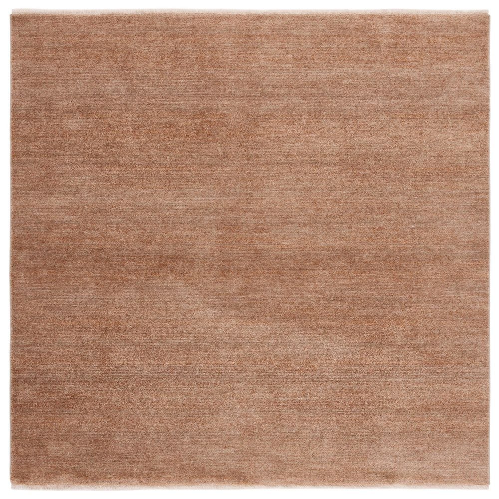 SAFAVIEH Lasa 7 ft. x 7 ft. Rust/Copper Marle Striped Square Area Rug ...