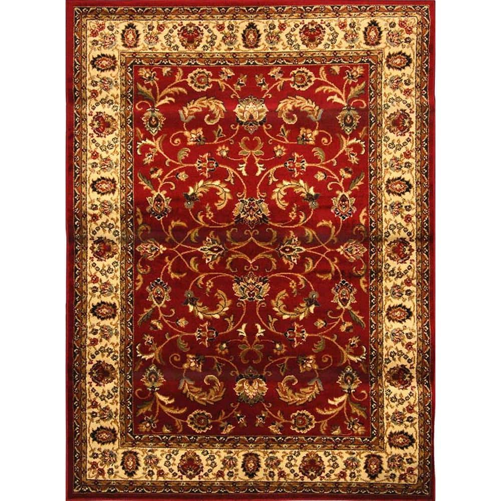 Home Dynamix Royalty Red/Ivory 2 ft. x 7 ft. Indoor Area Rug 4-3208-215 ...
