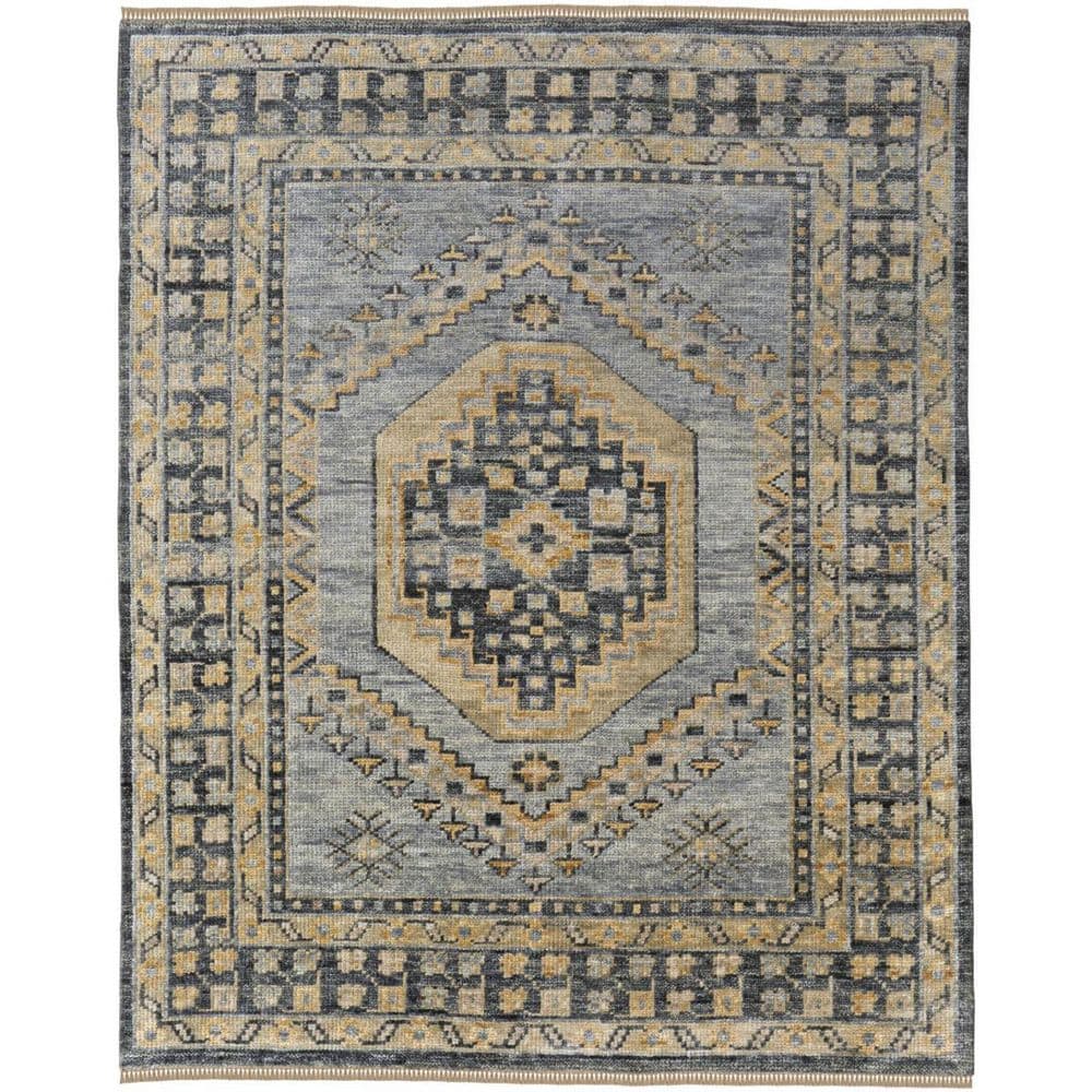 HomeRoots 2 ft. x 3 ft. Blue, Gray, Tan Oriental Area Rug 2000567060 ...