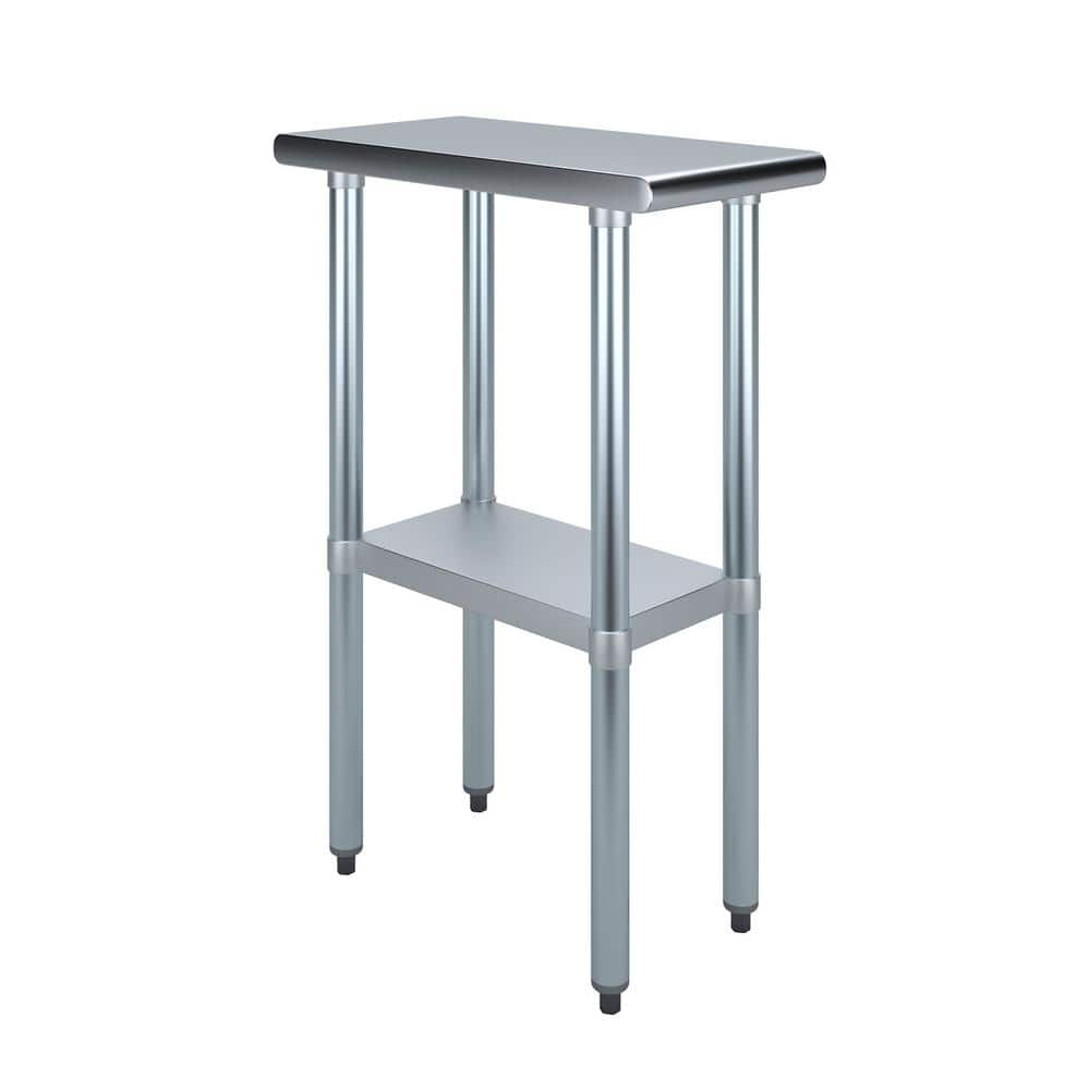 AMGOOD 24 in. x 12 in. Stainless Steel Kitchen Utility Table with ...