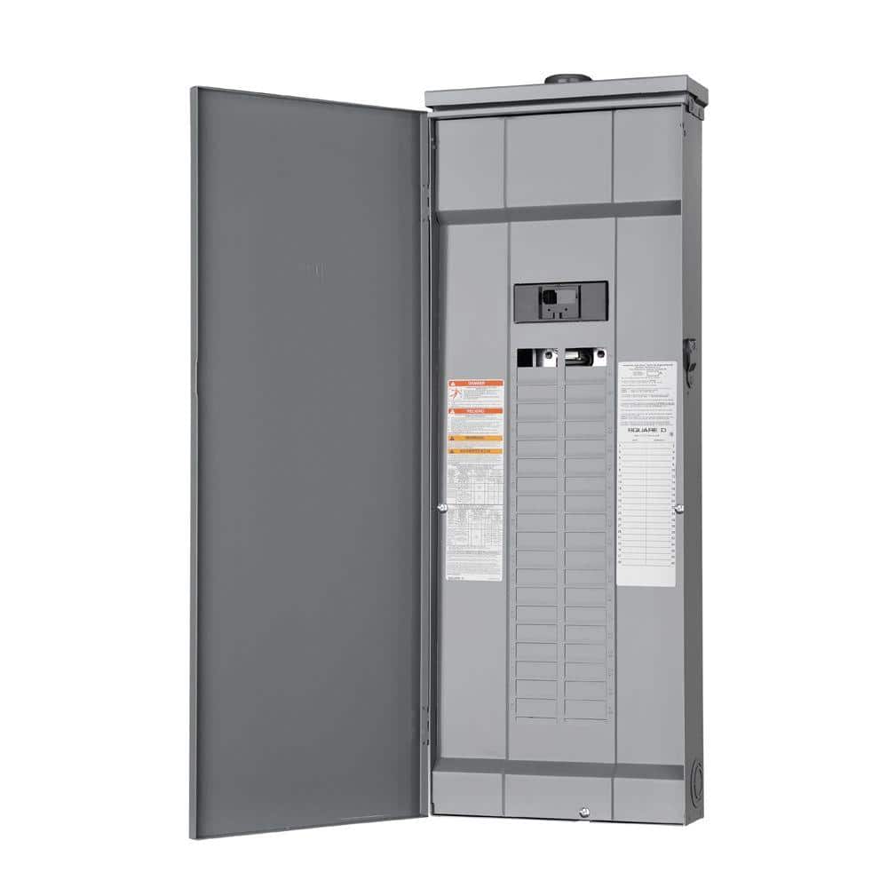 Square D Homeline 200 Amp 40-Space 80-Circuit Outdoor Main Breaker Plug ...