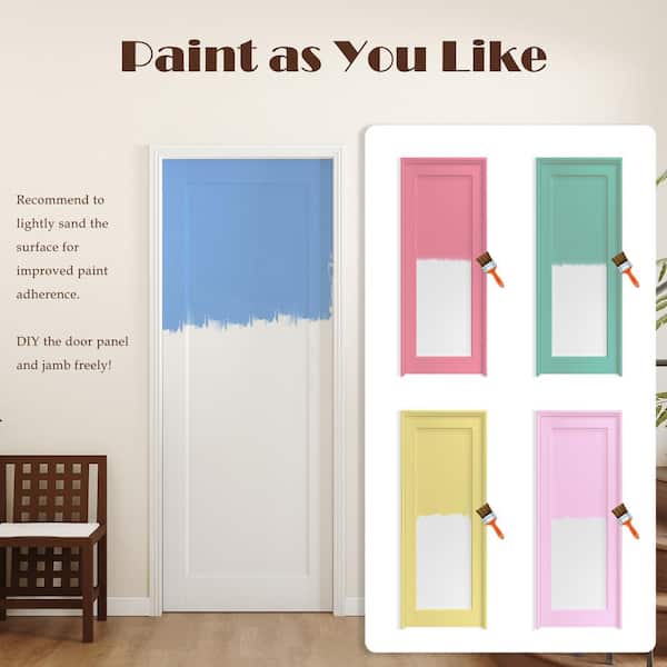 TENONER 24 in. x 80 in. Louvered Panel, Composite, White Primed, MDF ...