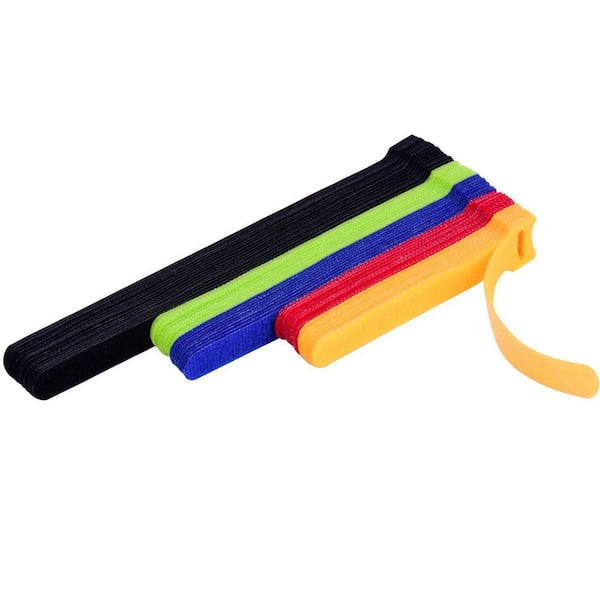 Lukyamzn Silicone 4.5 Reusable Zip Ties Rubber Cable Straps Organizer ...