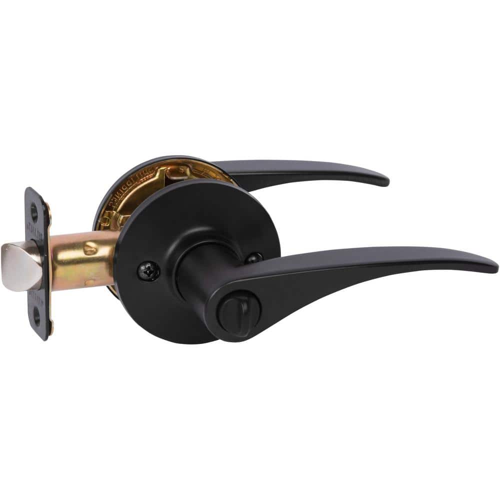 DELANEY HARDWARE Contemporary Dayton Black Nickel Bed/Bath Door Handle ...