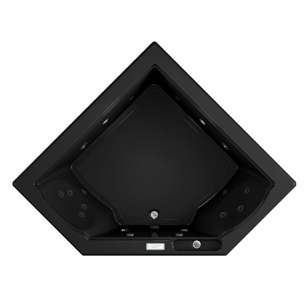 JACUZZI FUZION 65.75 in. x 65.75 in. Rectangular Whirlpool Bathtub with ...