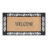 A1 Home Collections A1HC Welcome Mat Black/Beige 23 in. x 38 in. Rubber ...