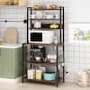 Winado Brown 5 plus - Shelf Metal 31.5 in. W Baker's Rack 302558810170 - The Home Depot