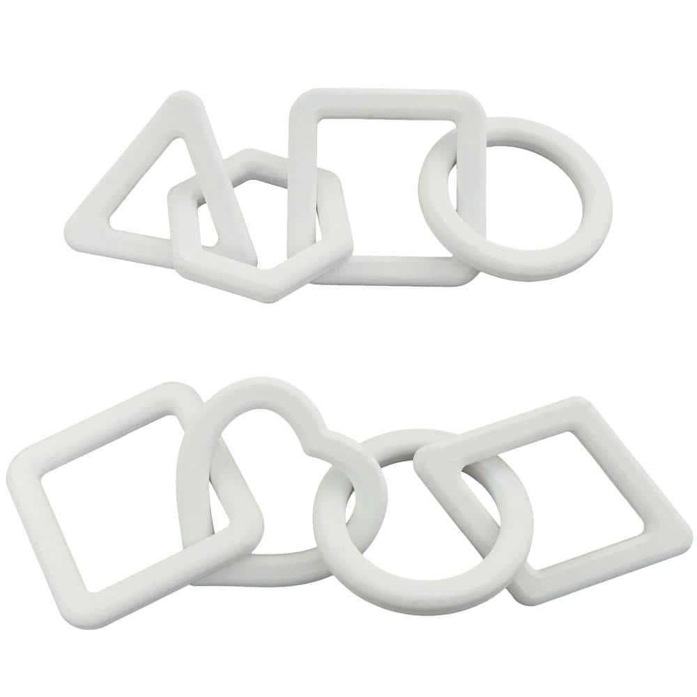 CosmoLiving by Cosmopolitan White Wood Chain Sculpture (Set of 2 ...