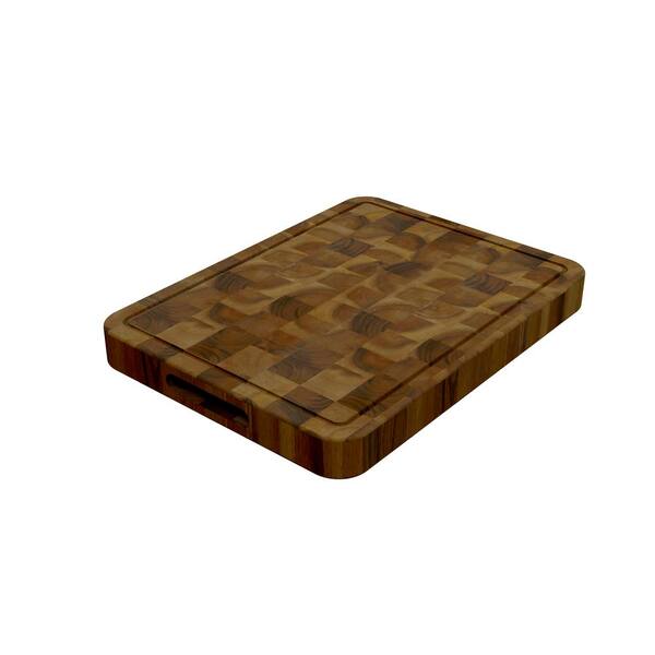 Interbuild 1.3 ft. L x 12 in. D, Acacia Butcher Block Chopping Board ...