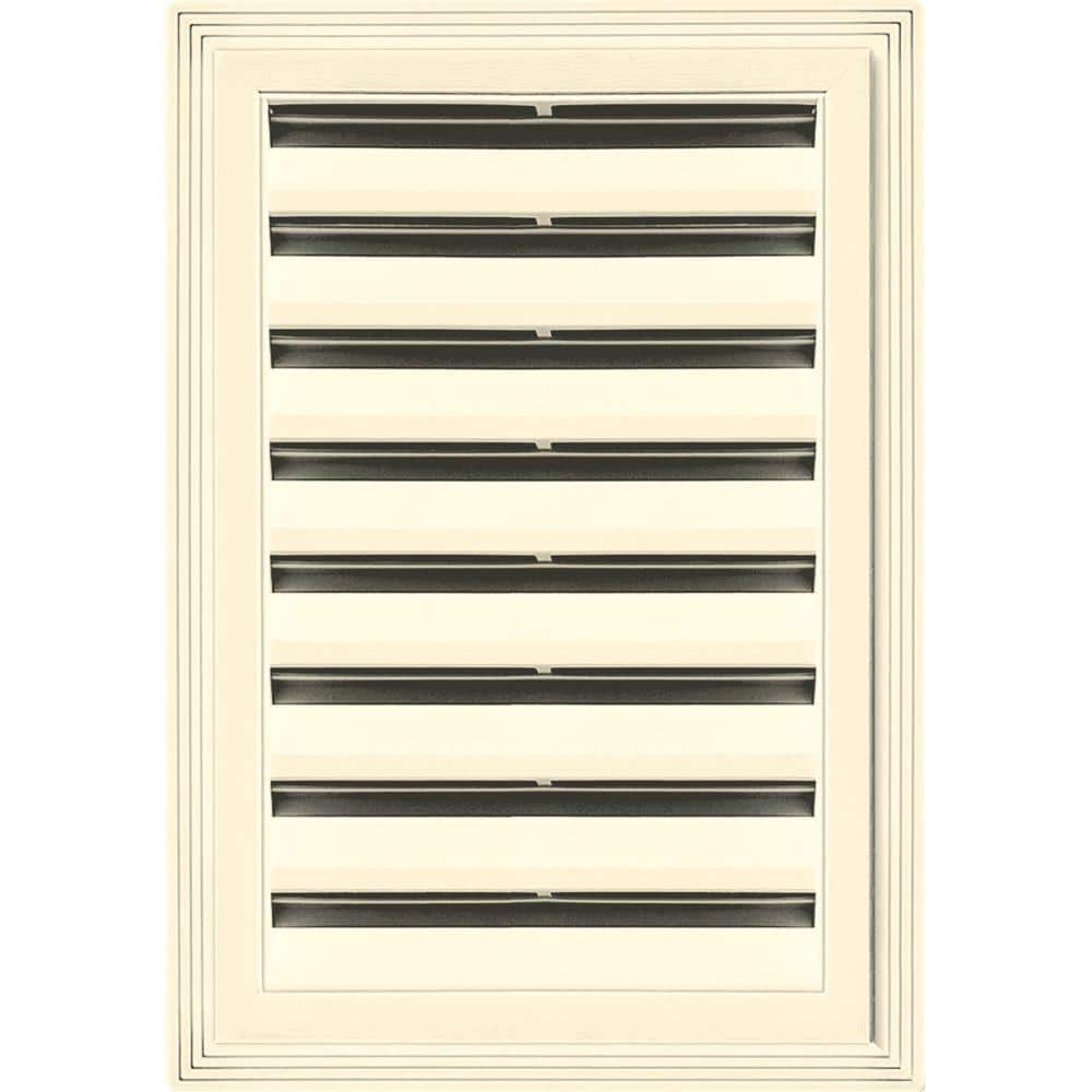 Builders Edge 12 in. x 18 in. Rectangle Gable Vent #020 Heritage Cream ...