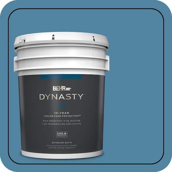 BEHR DYNASTY 5 gal. #S490-5 Jay Bird Satin Enamel Exterior Stain ...