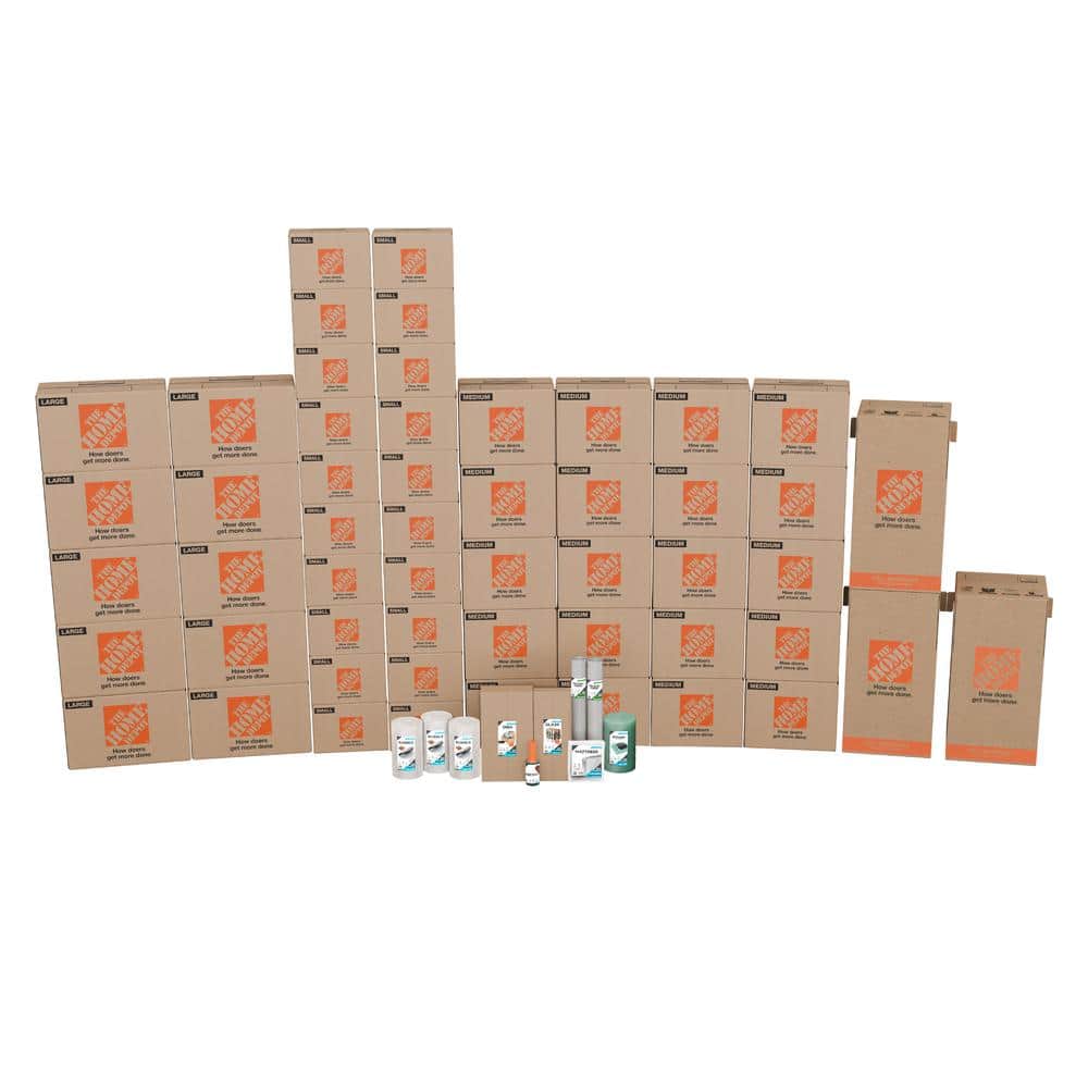 The Home Depot 53 Box 1-2 Bedroom House Moving Kit HD12HK24 - The Home ...
