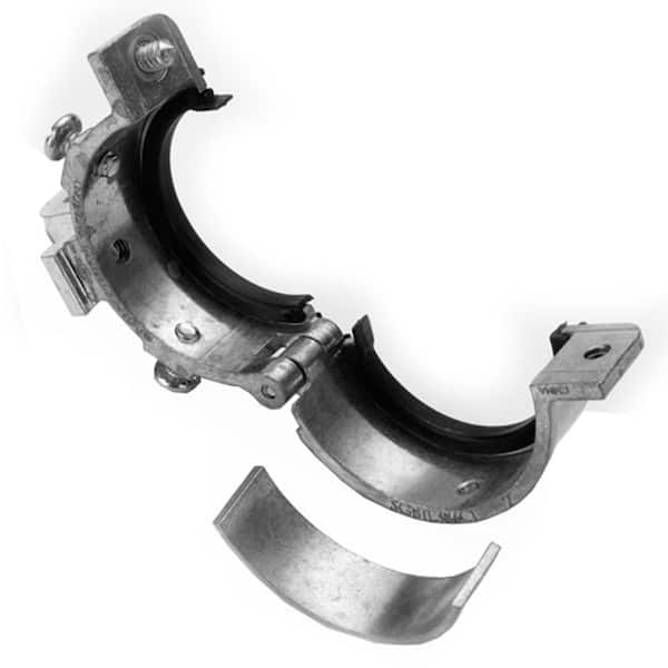 BRIDGEPORT 2 in. Mighty-Rite Threadless EMT/Rigid Split Grounding ...