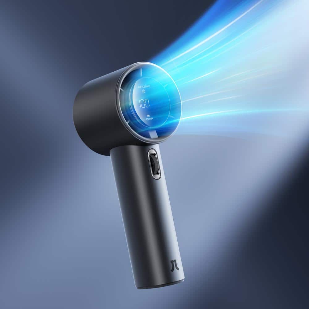 JISULIFE 6.2 in. 100 Speeds Personal Fan in Dark Gray (Mental version ...