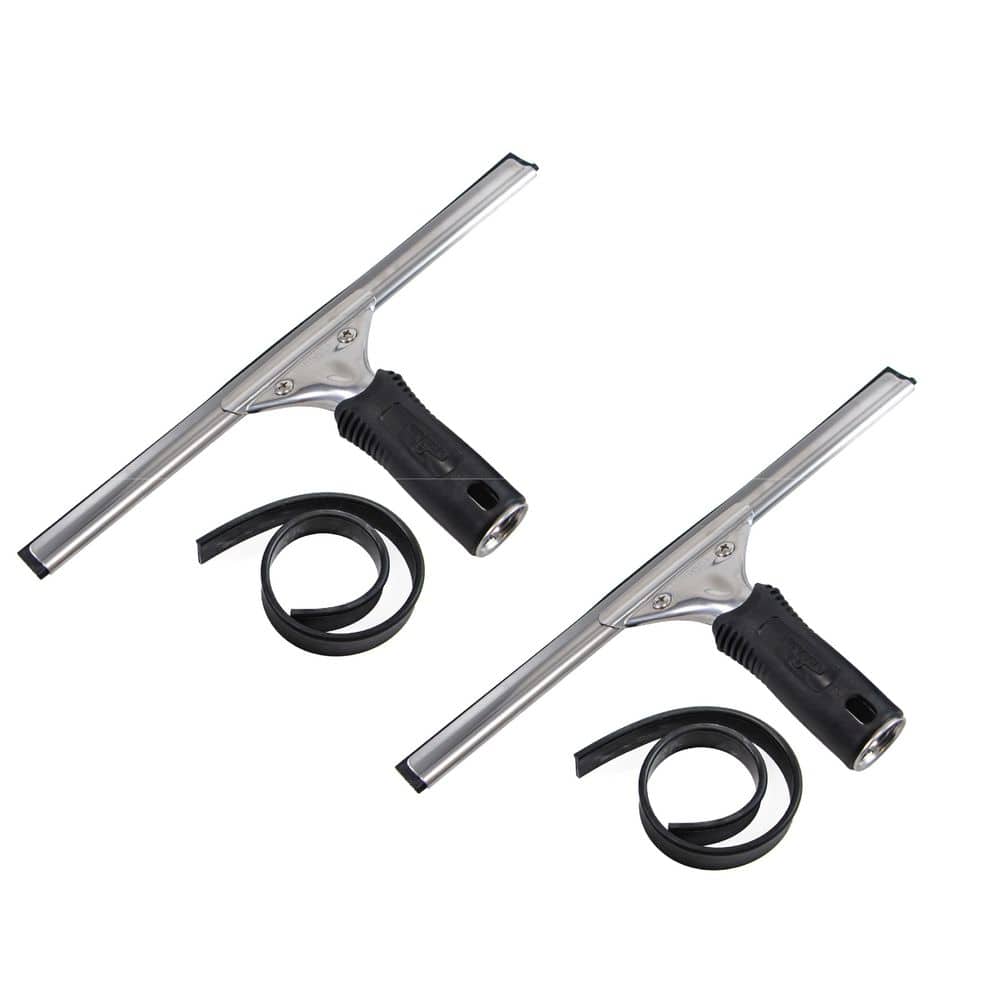 Unger 12 in. Performance Grip Squeegee with Bonus Rubber Blade (2-Pack ...