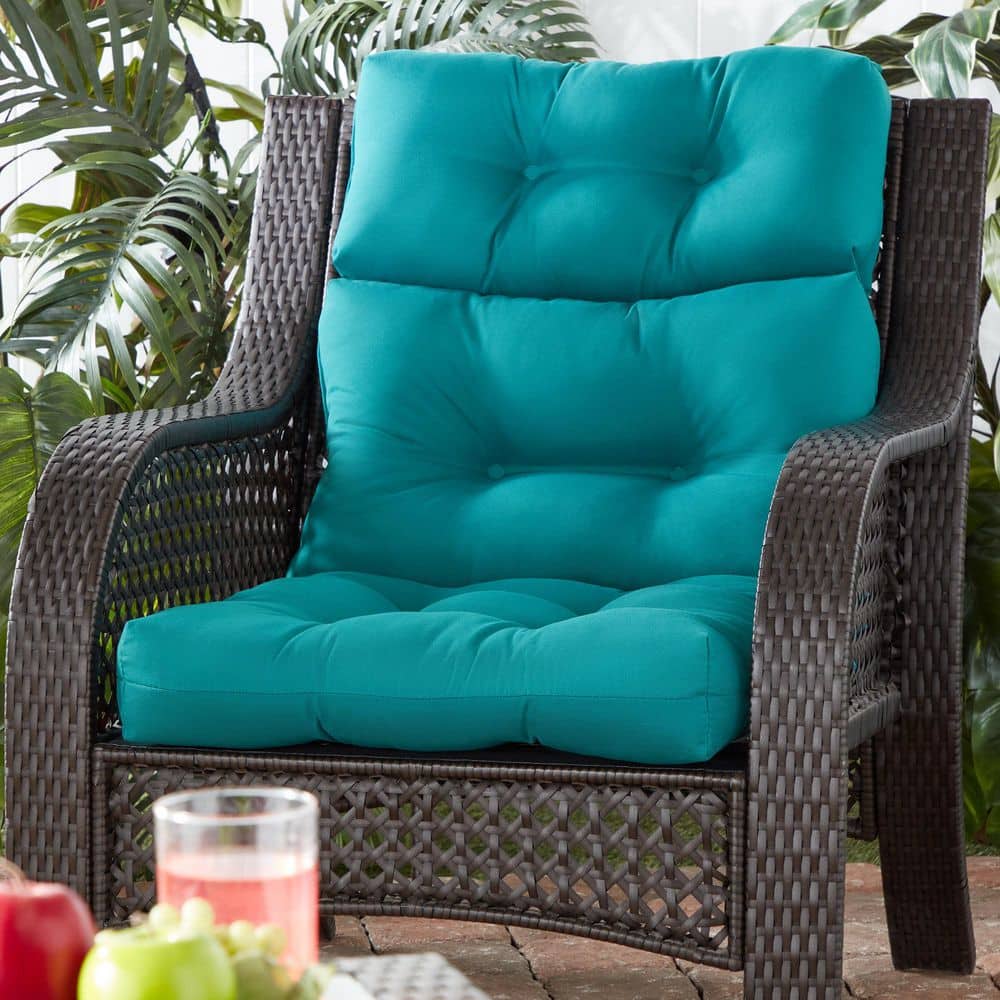 Greendale Home Fashions 22 in. x 44 in. Outdoor High Back Dining Chair ...