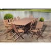 Amazonia Robinson 11-Piece Eucalyptus Extendable Rectangular Patio ...