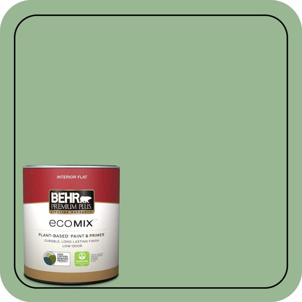 BEHR PREMIUM PLUS 1 qt. #M400-4 Brookview Flat EcoMix Plant-Based ...