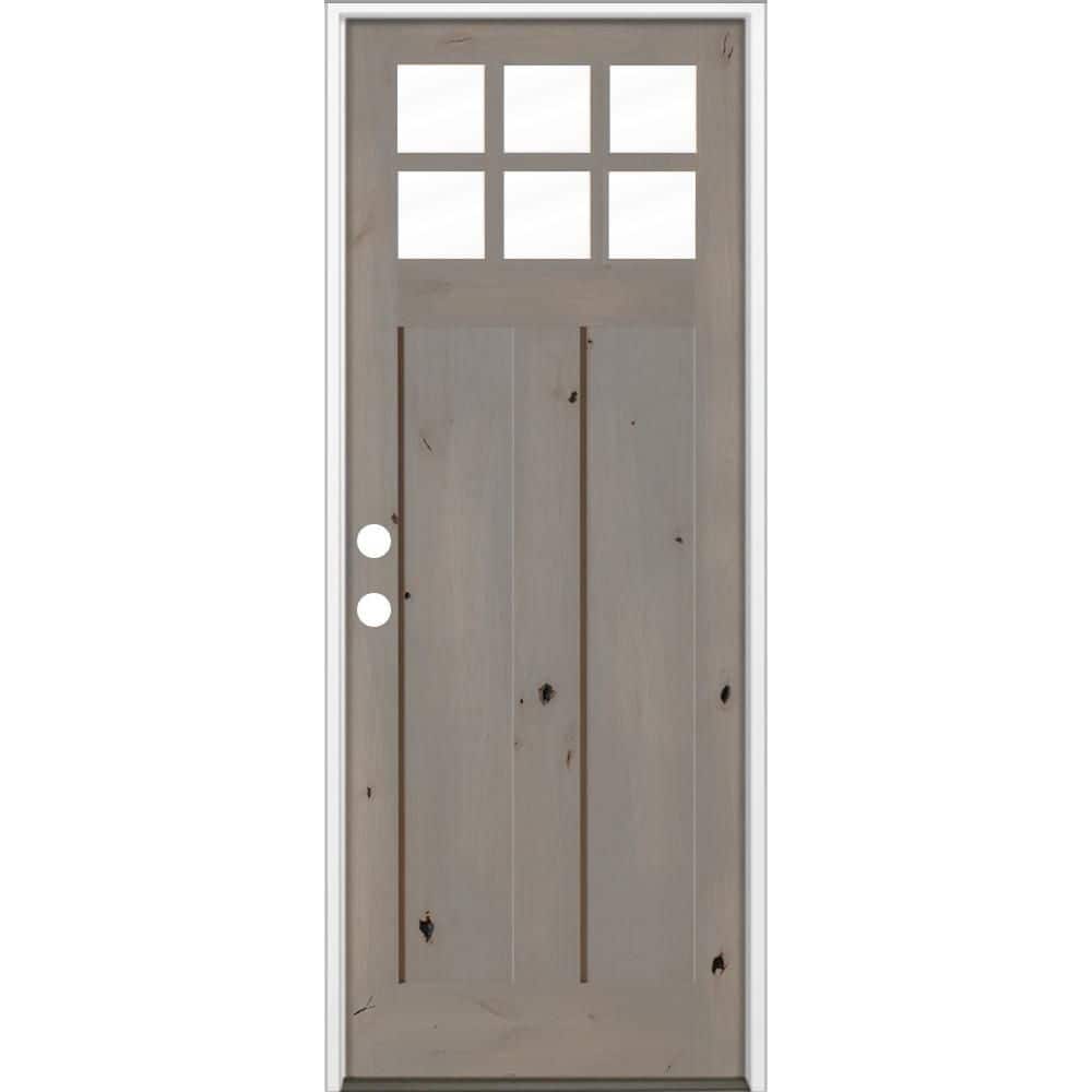 Krosswood Doors 36 in. x 96 in. Craftsman Knotty Alder Righthand ...