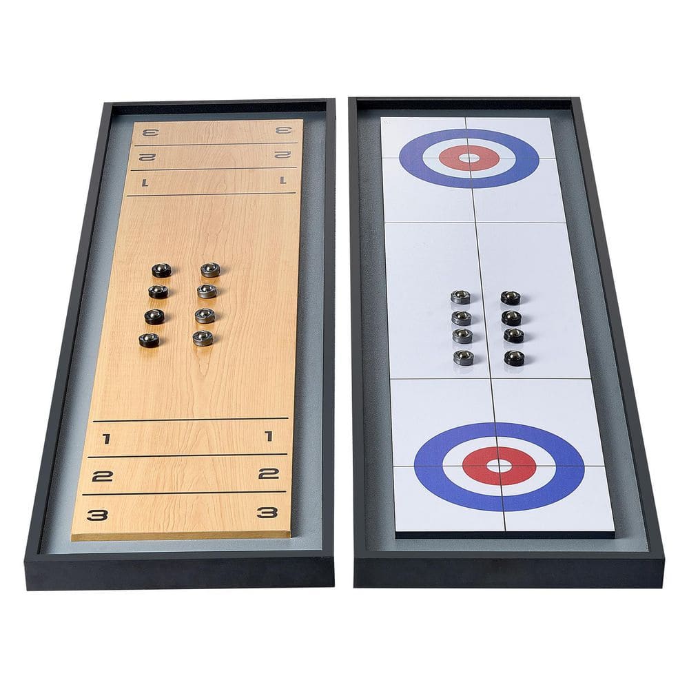 SKYSHALO Shuffleboard and Curling 2 in 1 Board Games, 45 in. Portable ...