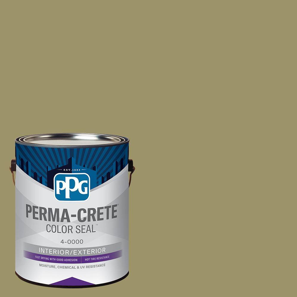 Perma-Crete Color Seal 1 gal. PPG11-32 Tapenade Satin Interior/Exterior ...