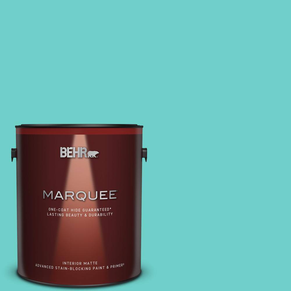 BEHR MARQUEE 1 gal. #P450-4 Hidden Sea Glass Matte Interior Paint ...