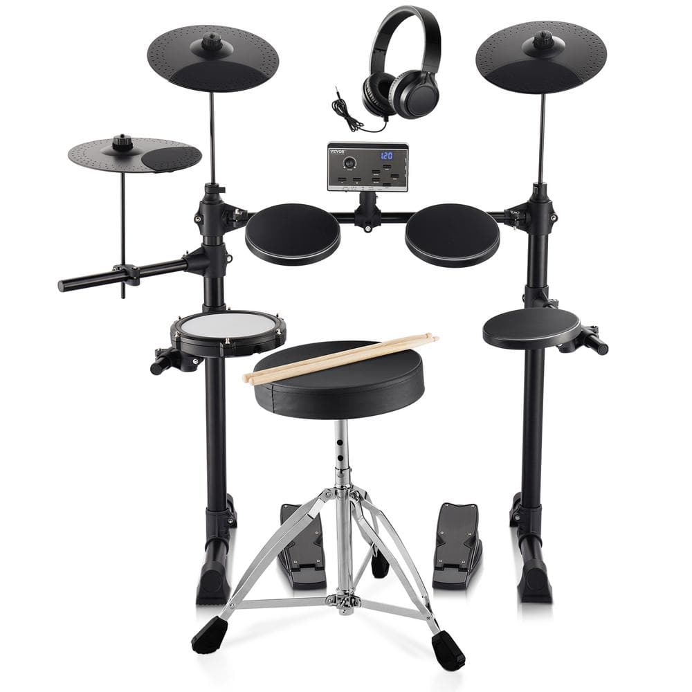 VEVOR Electric Drum Set 15 Drum Kits 6. 5in. Quiet Mesh Snare Electric ...