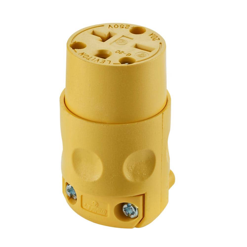 Leviton 20 Amp 250-Volt Grounding Connector, Yellow 620CV 620CV - The ...