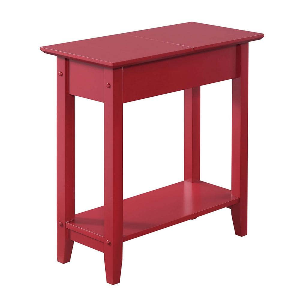 Convenience Concepts American Heritage Cranberry Red Flip Top End Table ...