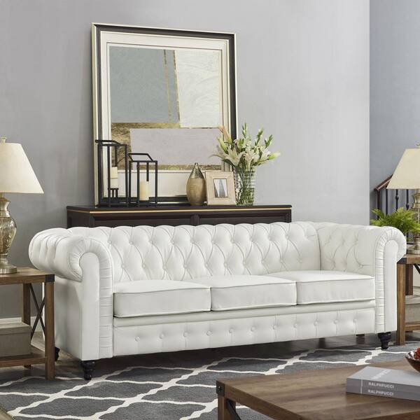 White Tufted Sofa Set | Baci Living Room