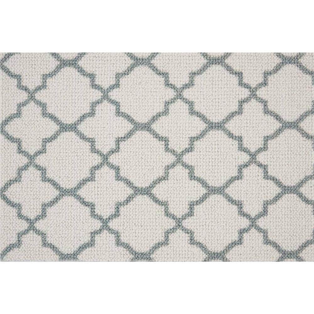 Natural Harmony Verandah Ivory/Denim Custom Area Rug with Pad 791771 ...
