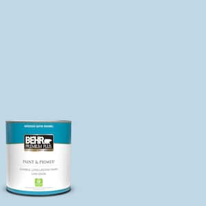 BEHR PREMIUM PLUS 1 gal. #M500-1 Tinted Ice Flat Low Odor Interior ...