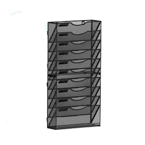 12.5 in. x 4 in. Black Hanging Mails Folders Papers Magazine ...