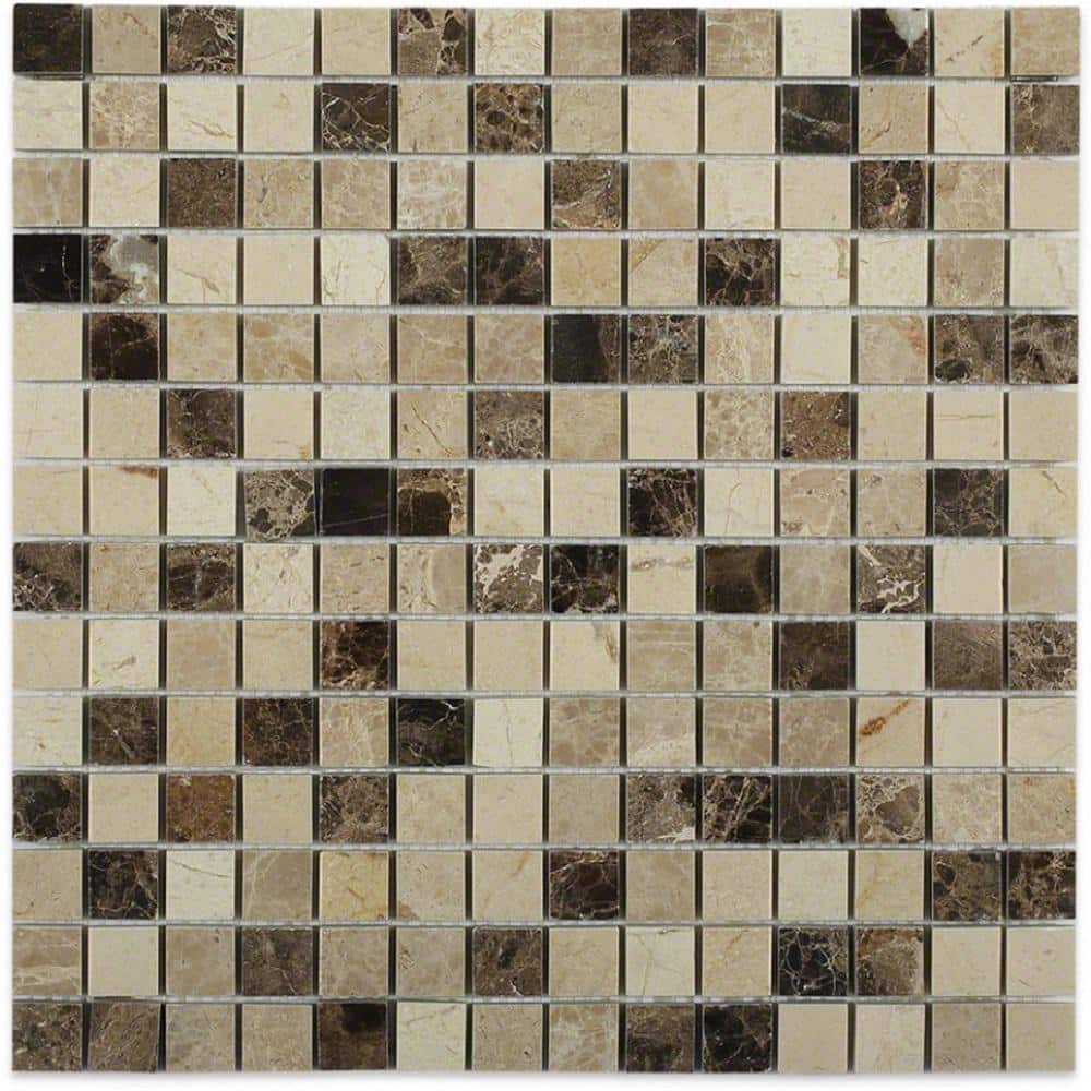 Ivy Hill Tile Woodland Blend Brick Joint 4 in. x 8 in. Polished Marble ...