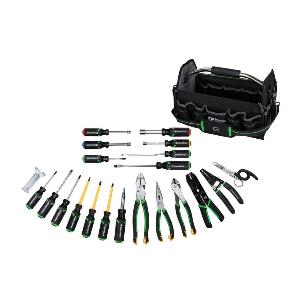 Commercial Electric 22-Piece Electrician's Tool Set 91672 - The Home Depot