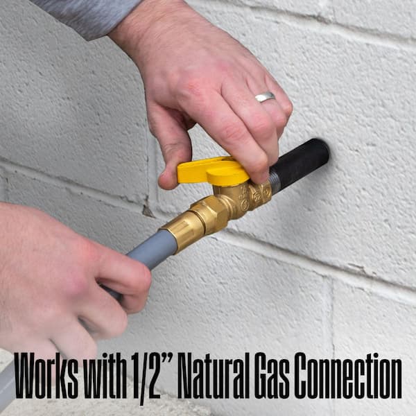 Westinghouse 25-Foot Natural Gas Hose with Adapter, 1/2-Inch Diameter ...