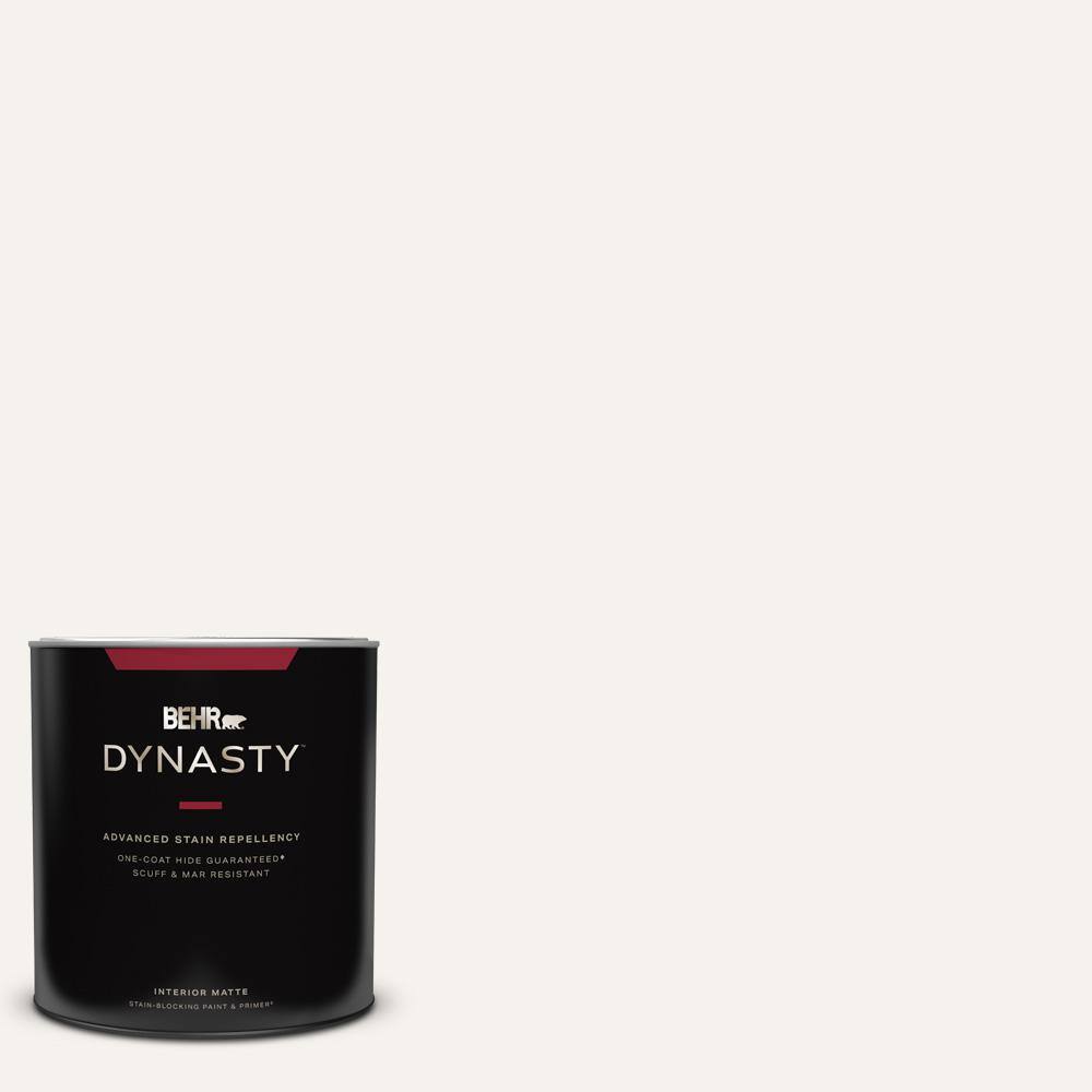 BEHR DYNASTY 1 qt. #PR-W14 Bit of Sugar Matte Interior Stain-Blocking ...