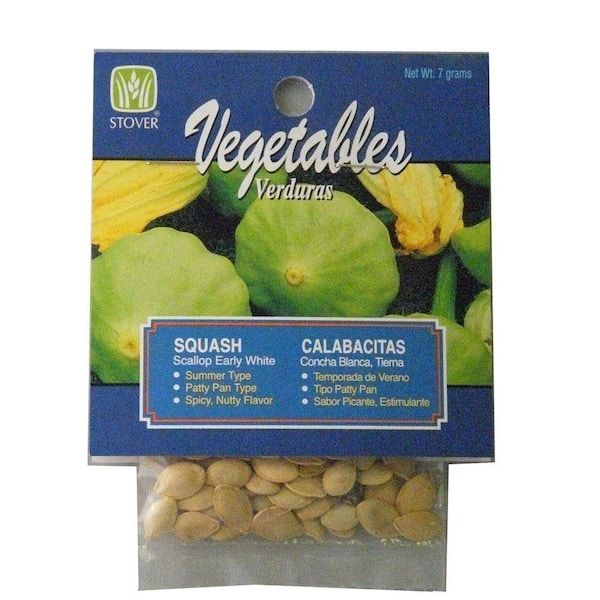 Stover Squash, Scallop Early White Seed 78048-6 - The Home Depot