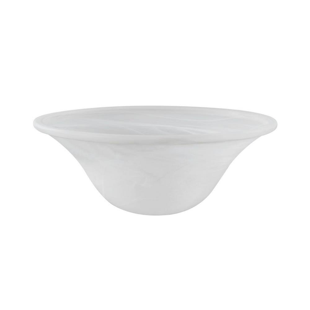 4-3/4 in. H x 12-1/4 in. Dia/Alabaster Glass Shade For Torchiere Lamp ...