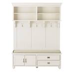 Home Decorators Collection Vernon 61 in. Polar Off-White Hall Tree ...