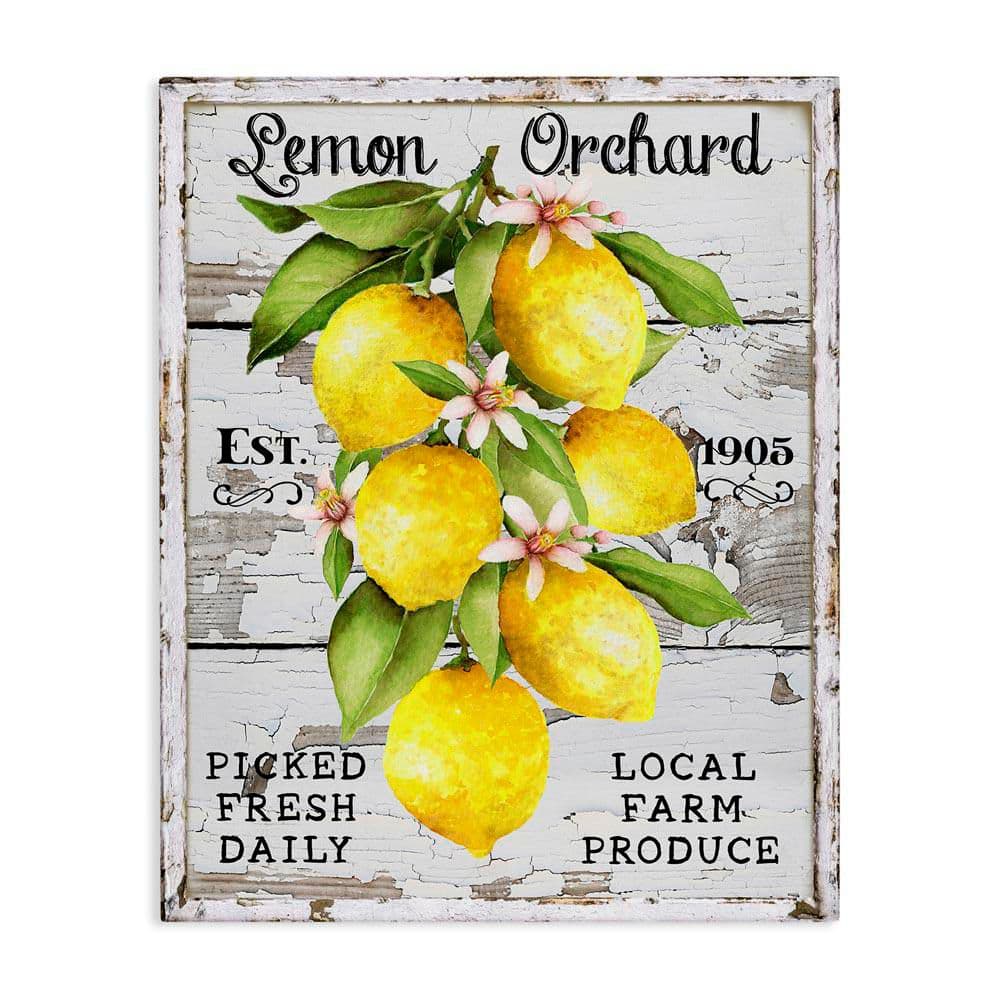 Stupell Industries Lemon Orchard Market by Creatif Belle Unframed Food ...