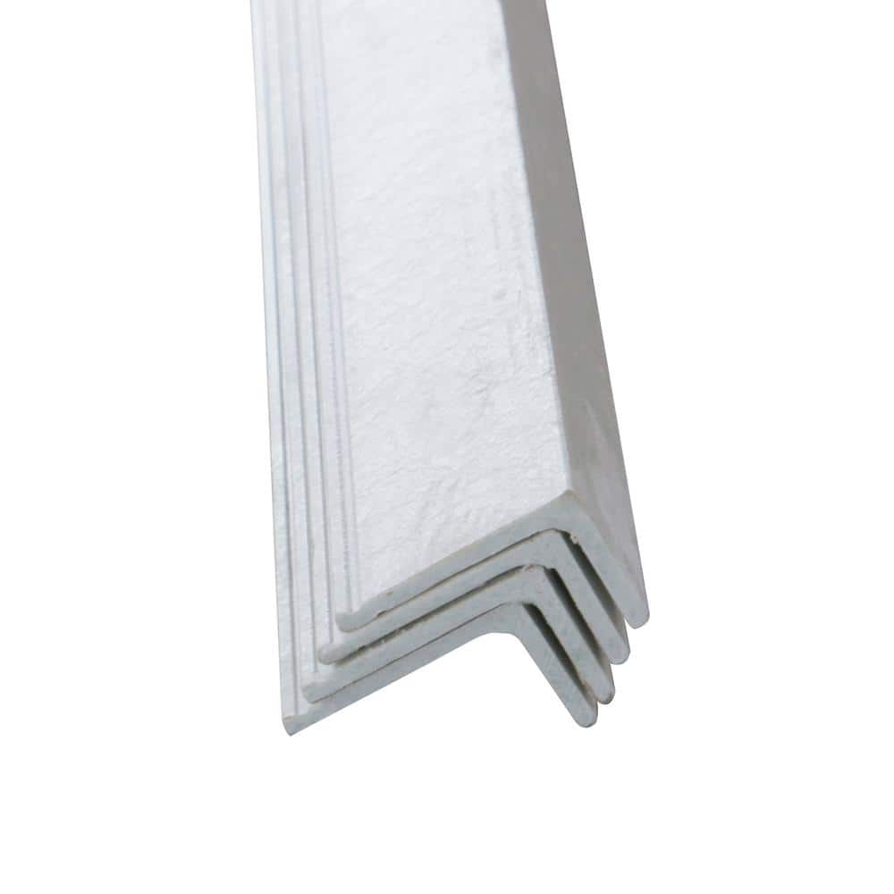 Wellco 96 in. x 1-1/5 in. x 1/8 in. FRP Angle Steel Fence Post, White ...