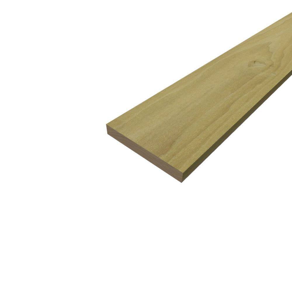 Sure-Wood Forest Products 1 in. x 6 in. x 6 ft. S4S Poplar Board 1X6X6 ...